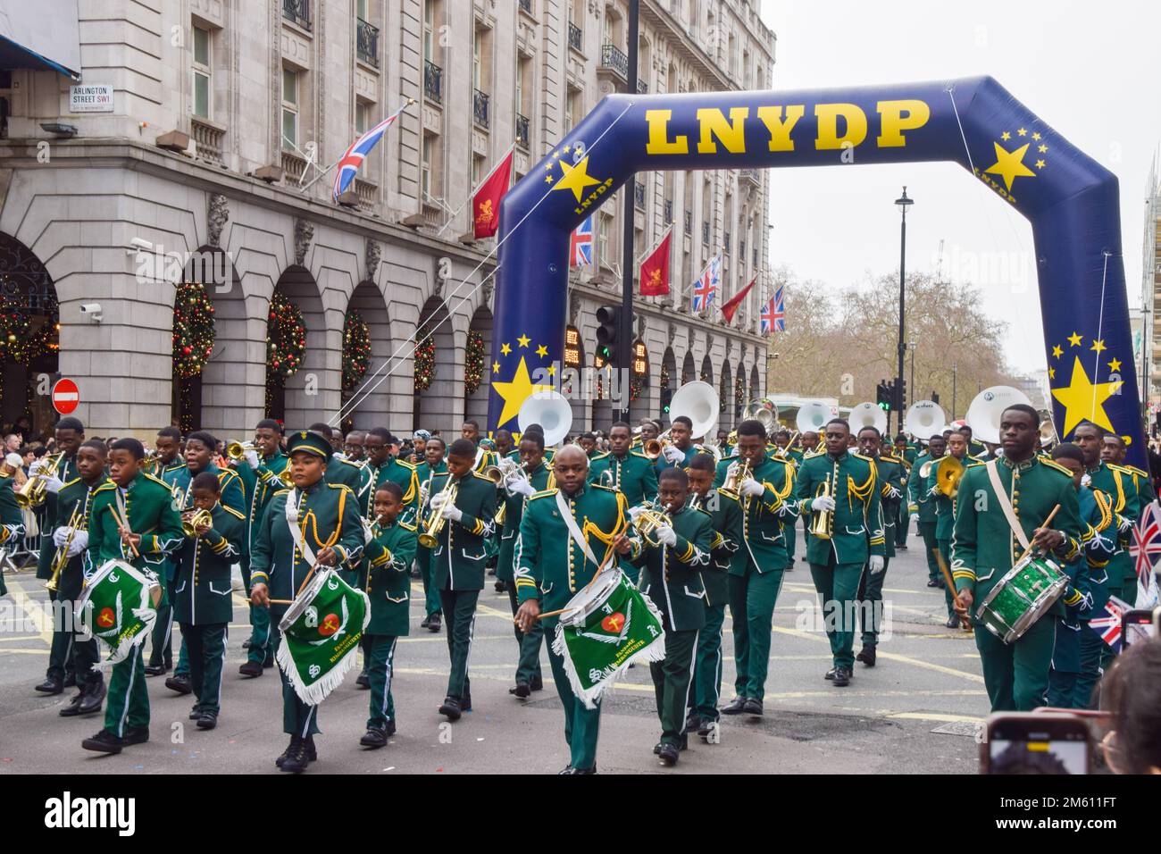 London, England, UK. 1st Jan, 2023. Participants in London's New Year's ...