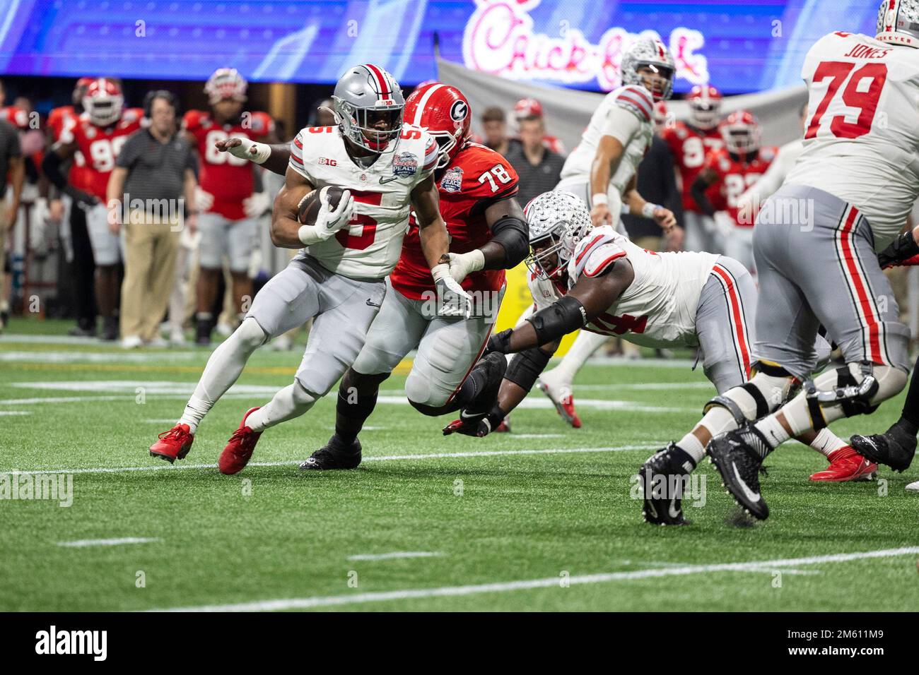 Atlanta, Georgia. 31st Dec, 2022. Ohio State running back Dallan Hayden ...