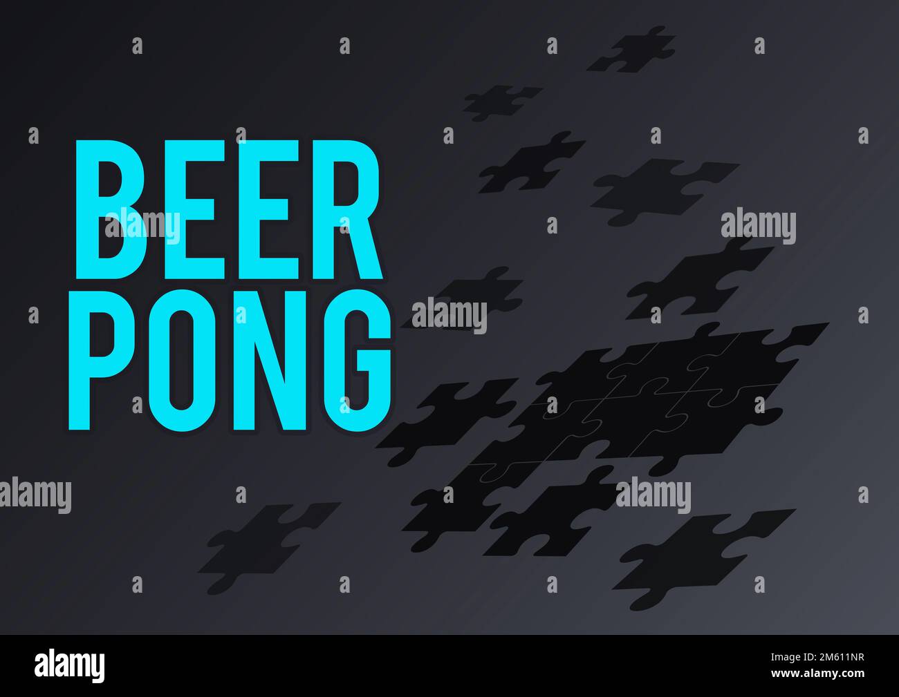 Hand writing sign Beer Pong. Conceptual photo a game with a set of beer ...