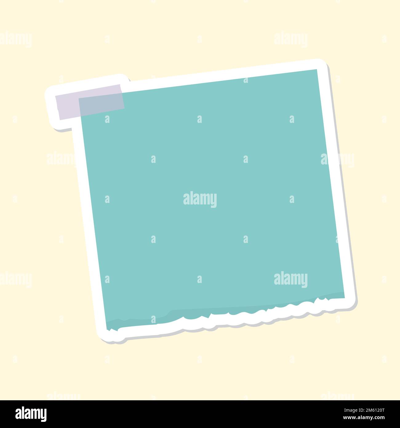 Turquoise notepaper journal sticker vector Stock Vector Image & Art - Alamy