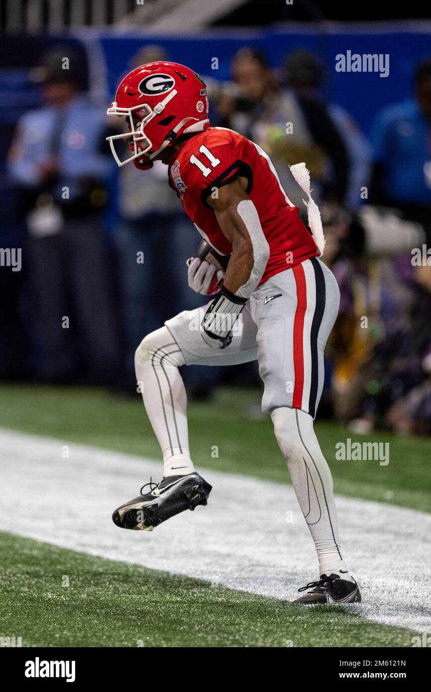 Atlanta, Georgia. 31st Dec, 2022. Georgia wide receiver Arian Smith (11 ...