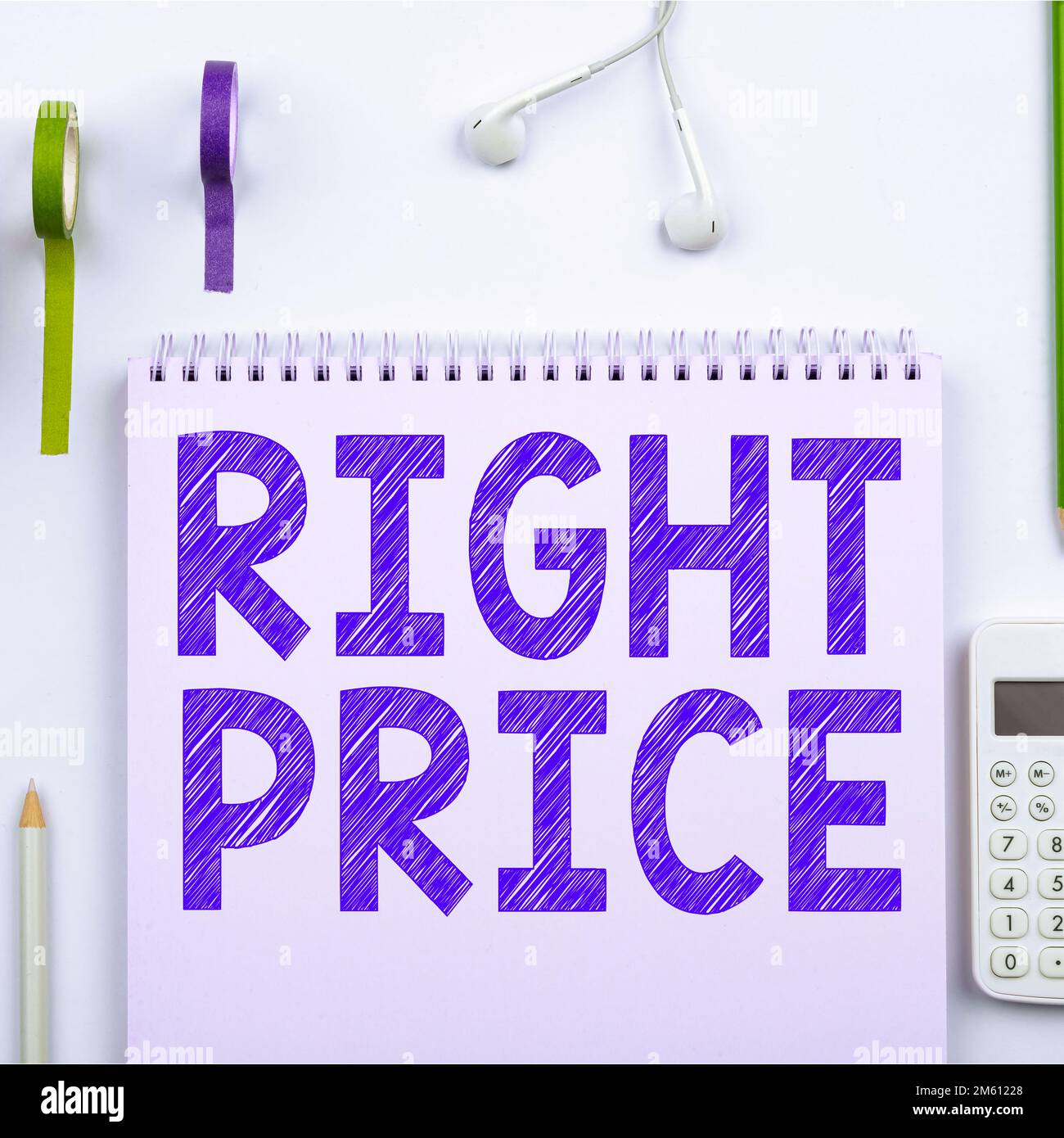 Text showing inspiration Right Price. Business overview the amount of ...