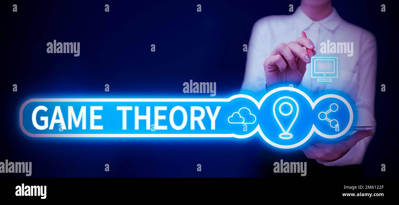 Text sign showing Game Theory. Internet Concept branch of mathematics ...