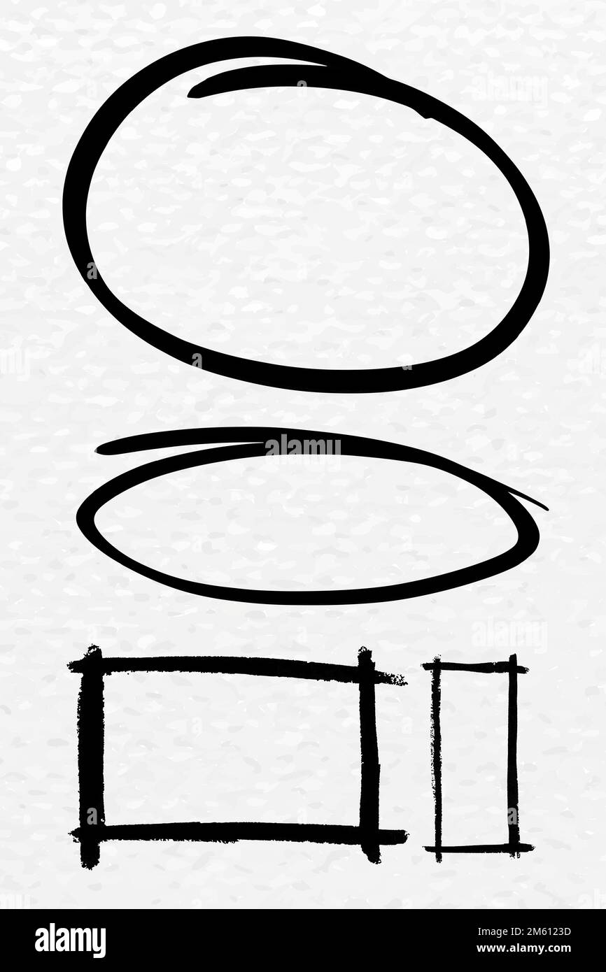 Black brush graphic element vector collection Stock Vector Image & Art ...