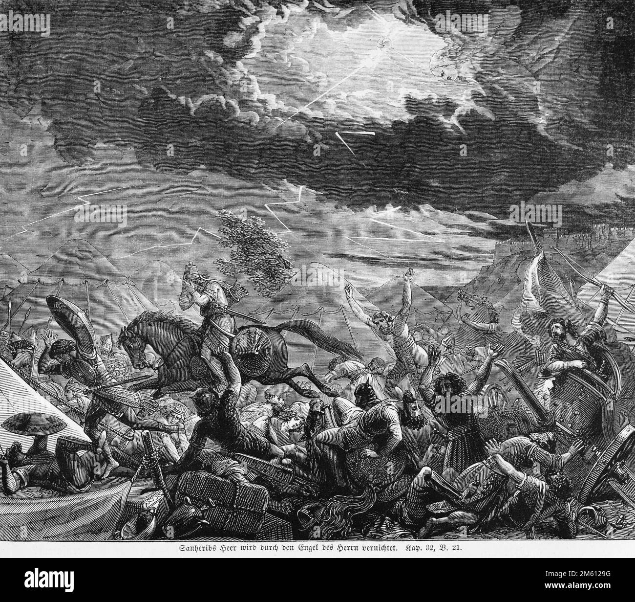 The LORD´s angels kill off the leaeders of the Assyira king, Bible, Old ...