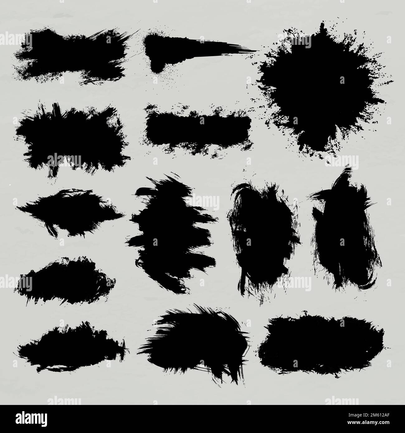 Black grunge banner vector handmade set Stock Vector Image & Art - Alamy