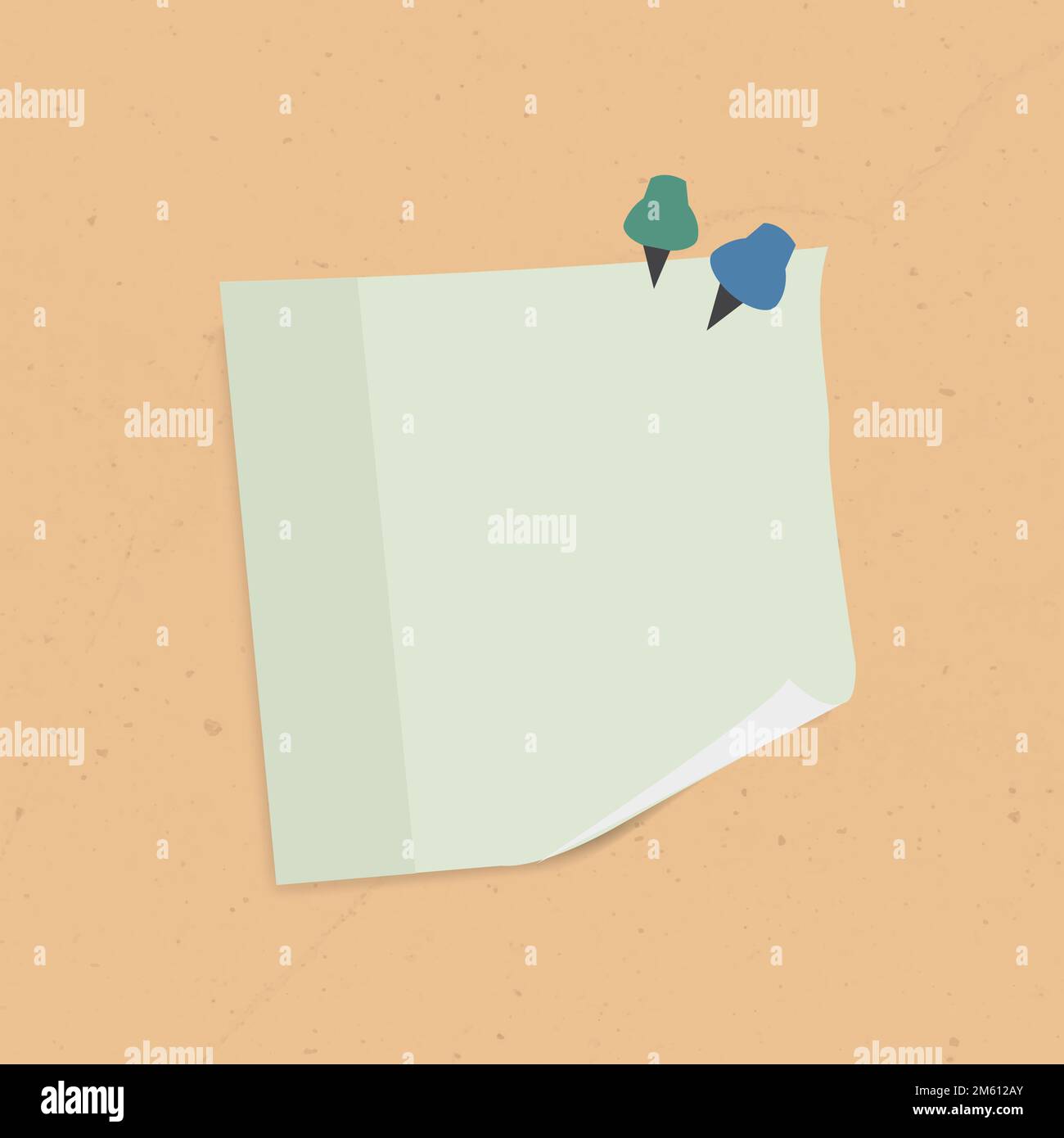 Blank post it note cut out green Stock Vector Images - Alamy