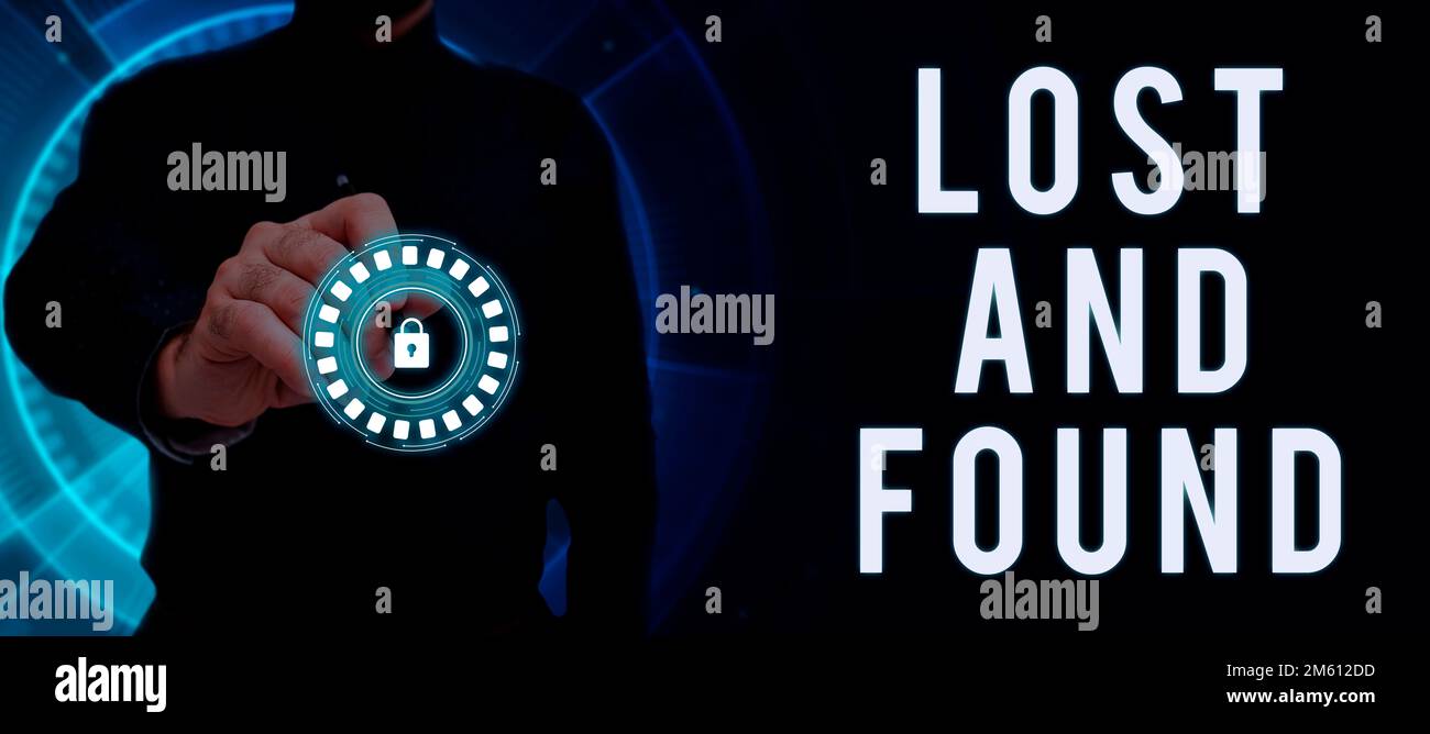 Handwriting text Lost And Found. Business concept Place where you can ...