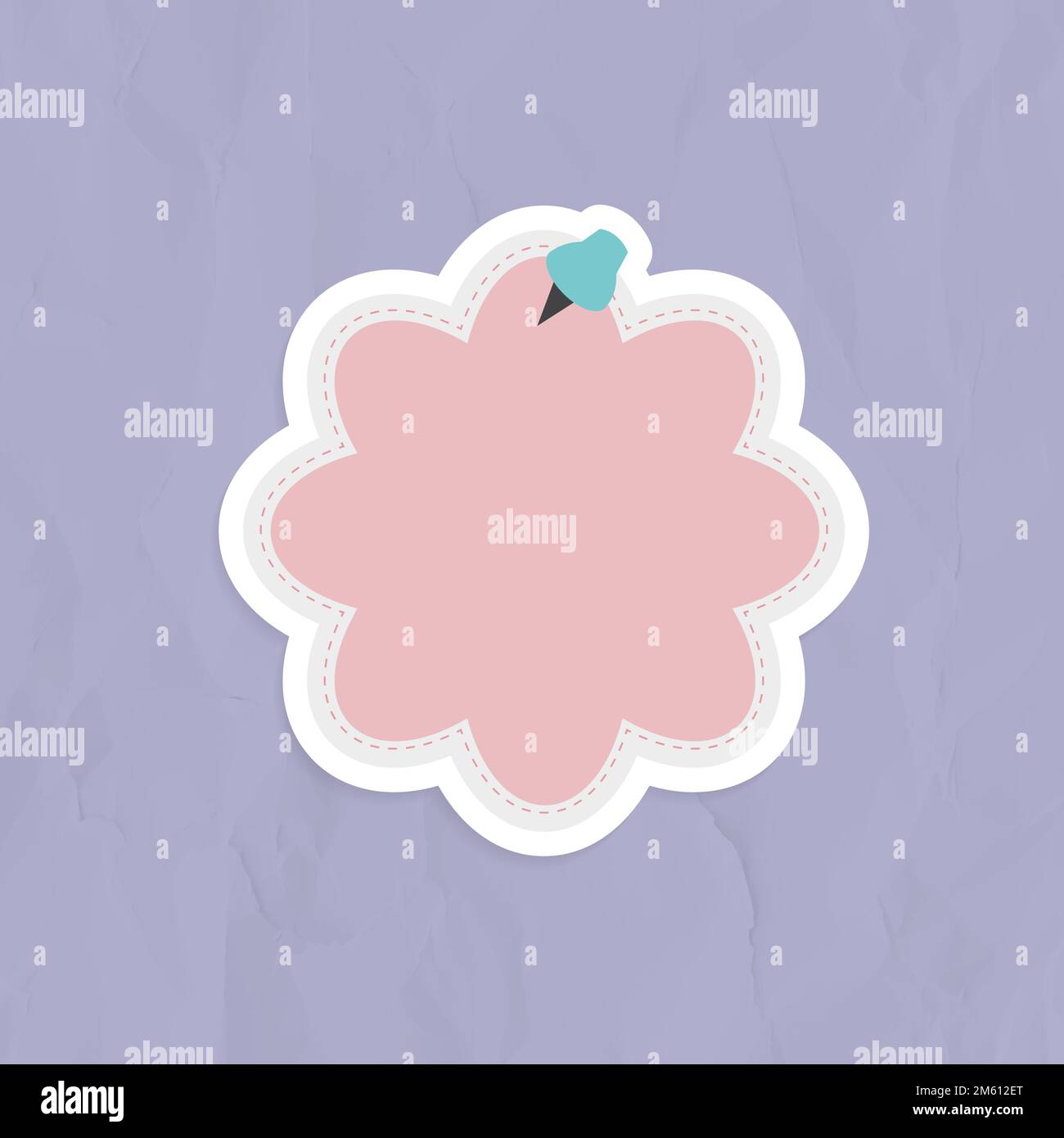 Pink bubble shaped reminder note sticker vector Stock Vector Image ...