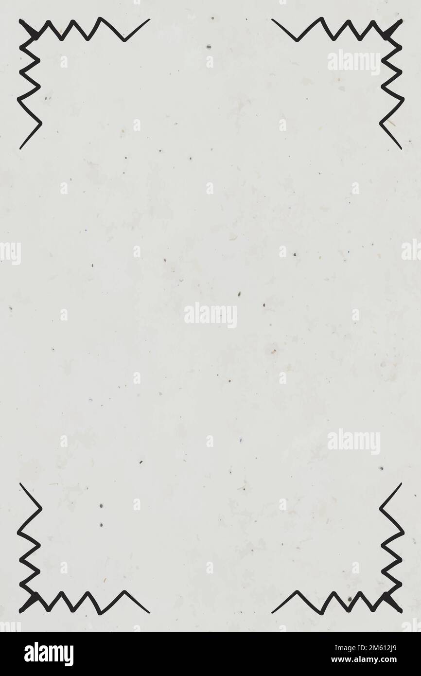 Vector boho art tribal doodle sketch zigzag corner frame Stock Vector ...