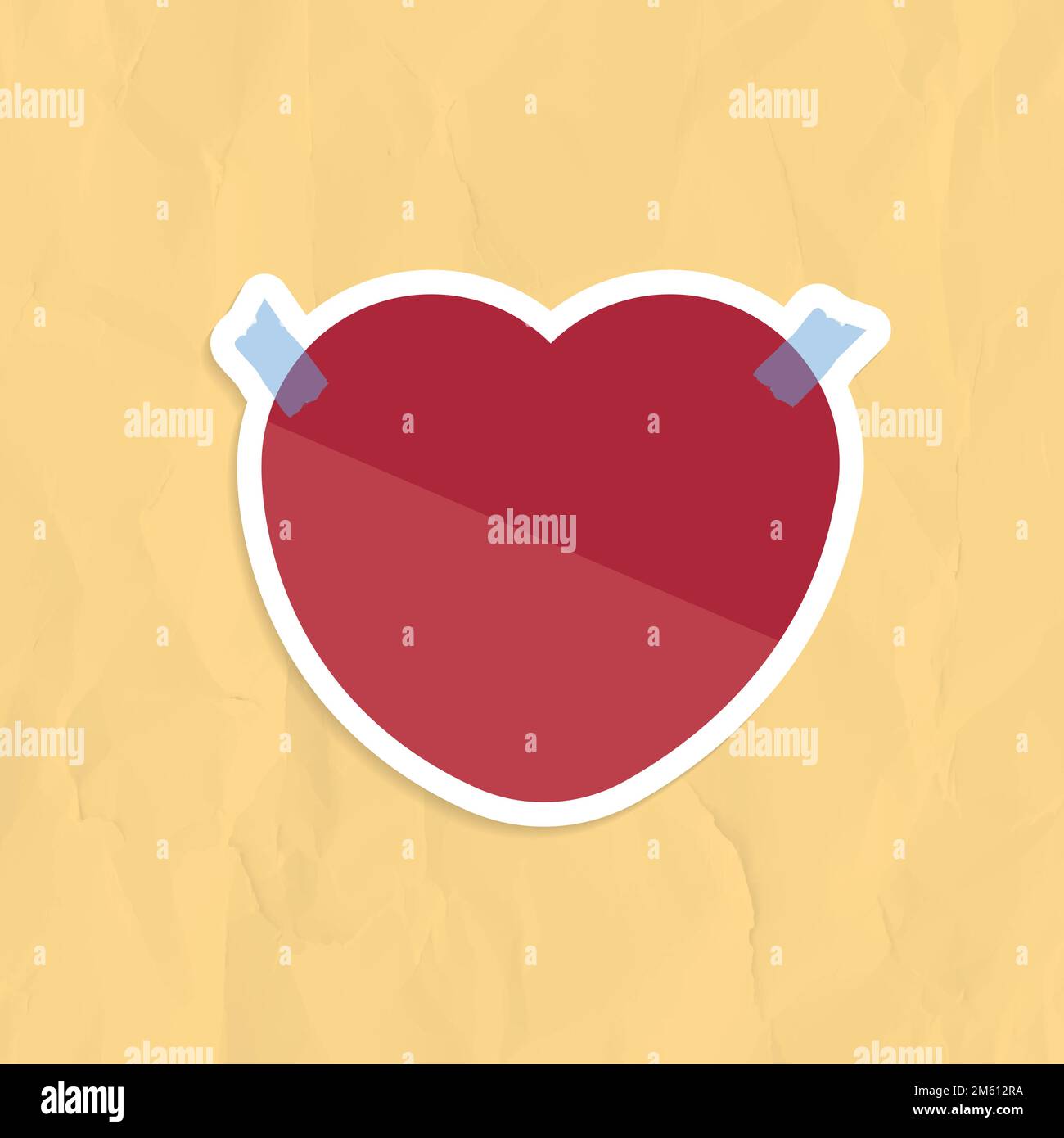 Red heart shaped reminder note sticker vector Stock Vector Image & Art ...