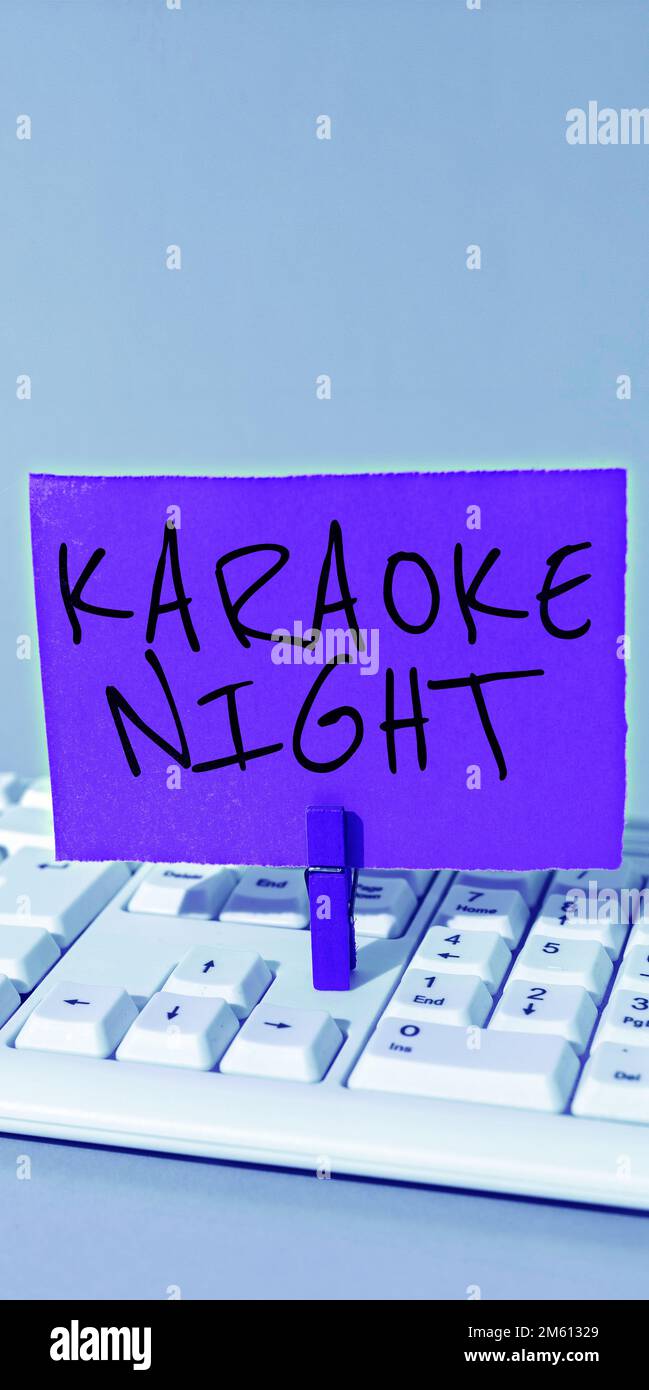 Conceptual caption Karaoke Night. Business concept Entertainment ...