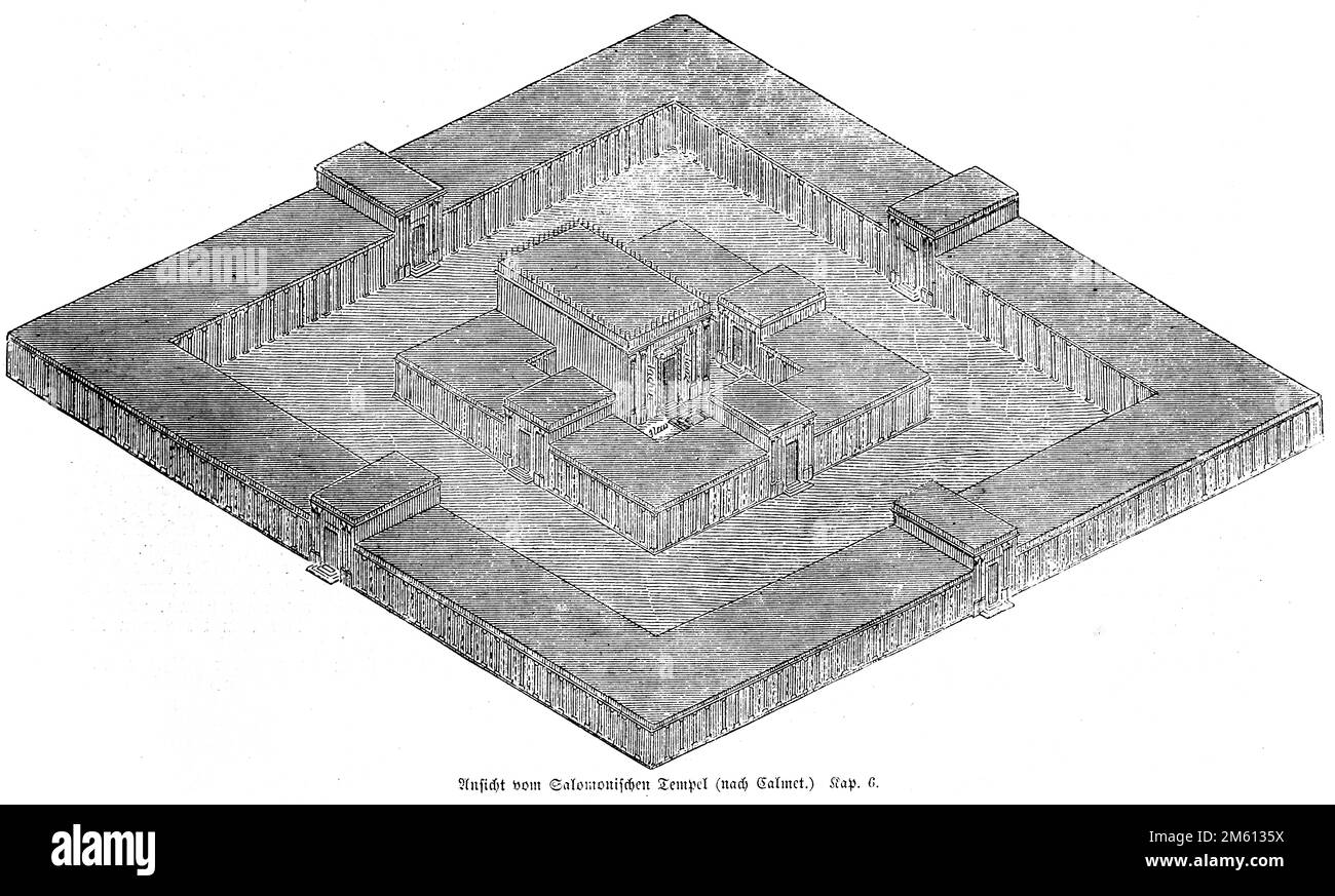 Aerial view of Solomo´s temple, Bible, Old Testament, First Book of ...
