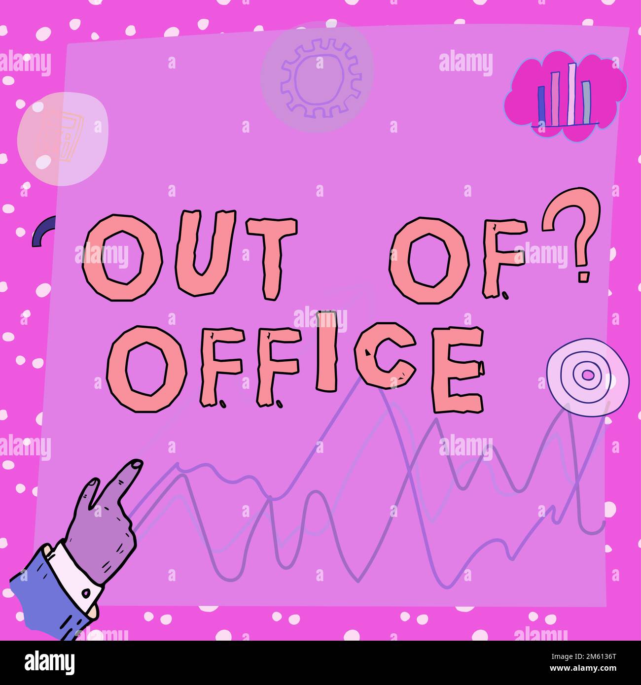 Text caption presenting Out Of Office. Concept meaning Outside the job ...