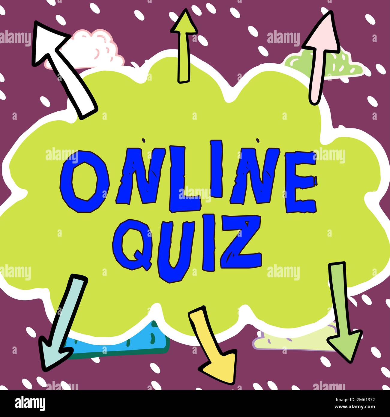 Text sign showing Online Quiz. Business showcase game or a mind sport ...