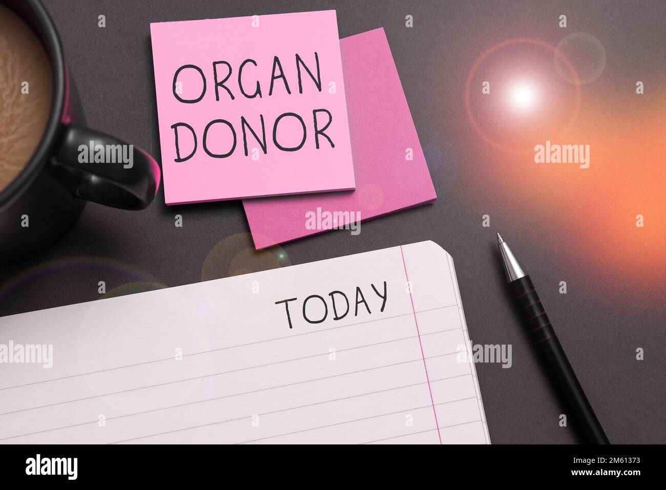 Handwriting text Organ Donor. Business concept A person who offers an ...