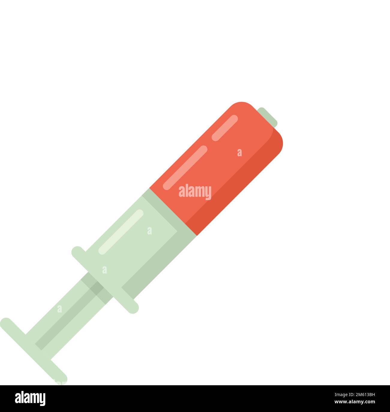 Blood syringe icon. Flat illustration of Blood syringe vector icon for ...