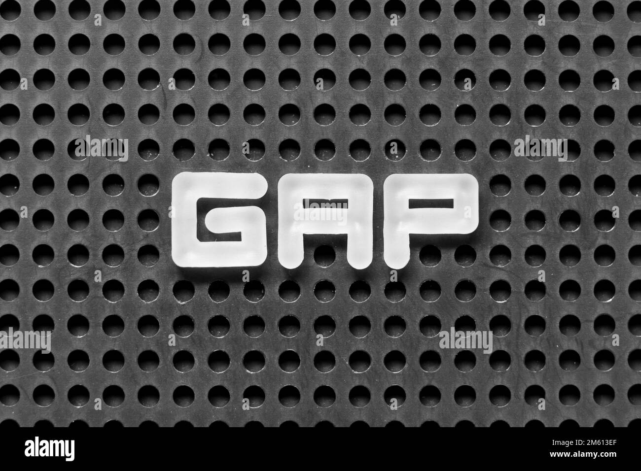 White alphabet letter in word GAP (abbreviation of good agricultural ...