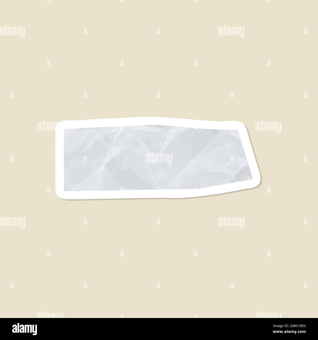 Crumpled gray paper texture banner sticker vector Stock Vector Image ...