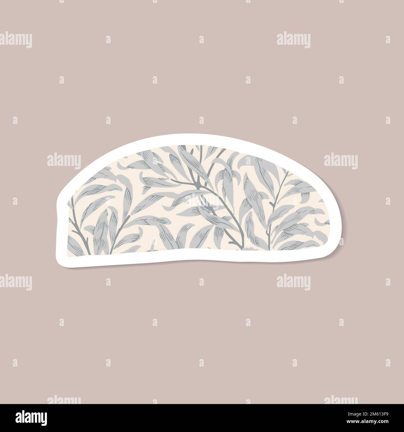 Gray floral pattern sticker vector Stock Vector Image & Art - Alamy
