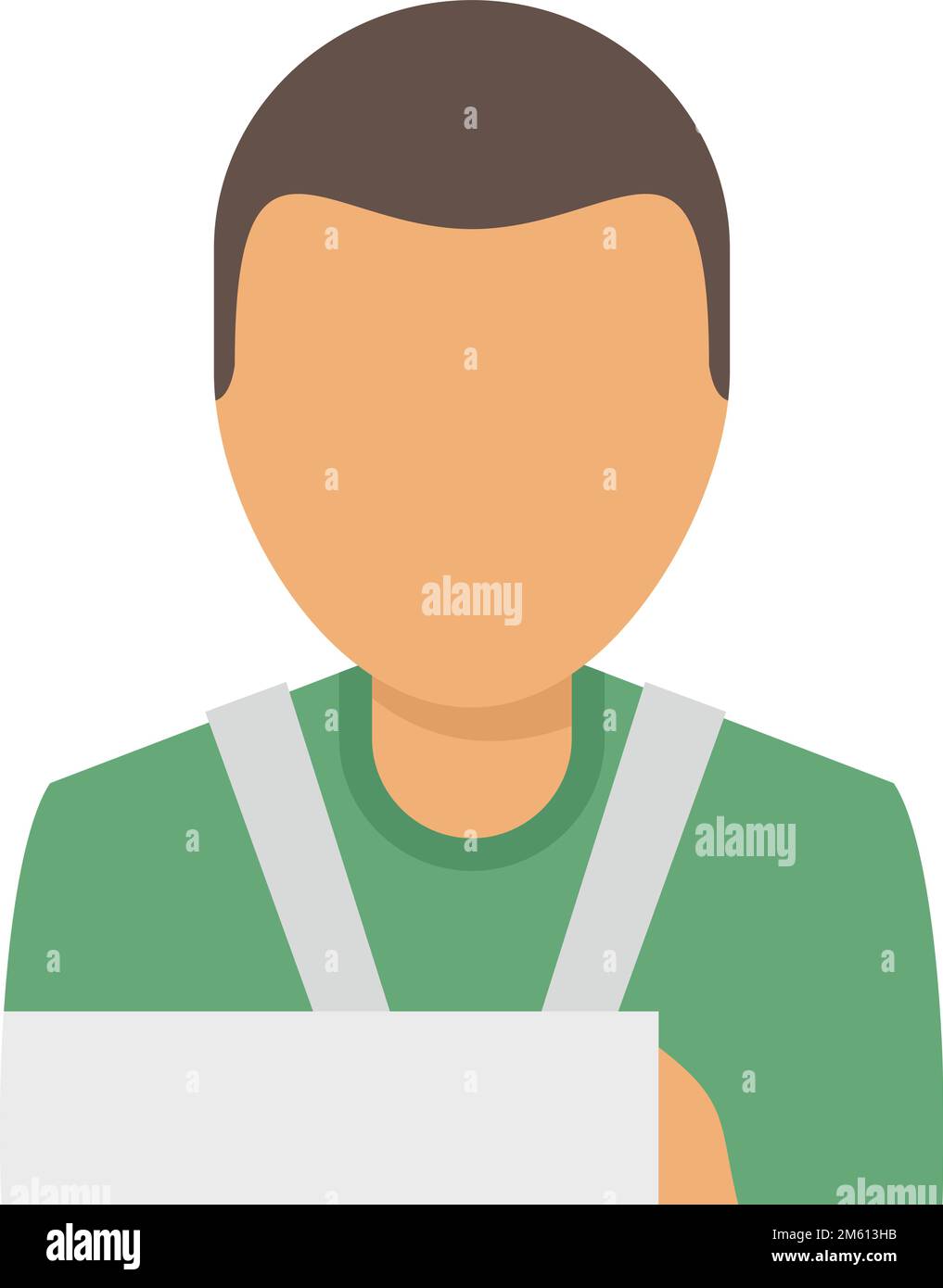 Man hand broken icon. Flat illustration of Man hand broken vector icon ...