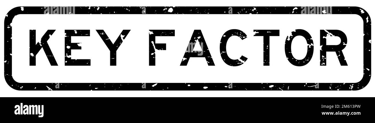 Grunge black key factor word square rubber seal stamp on white background Stock Vector Image ...