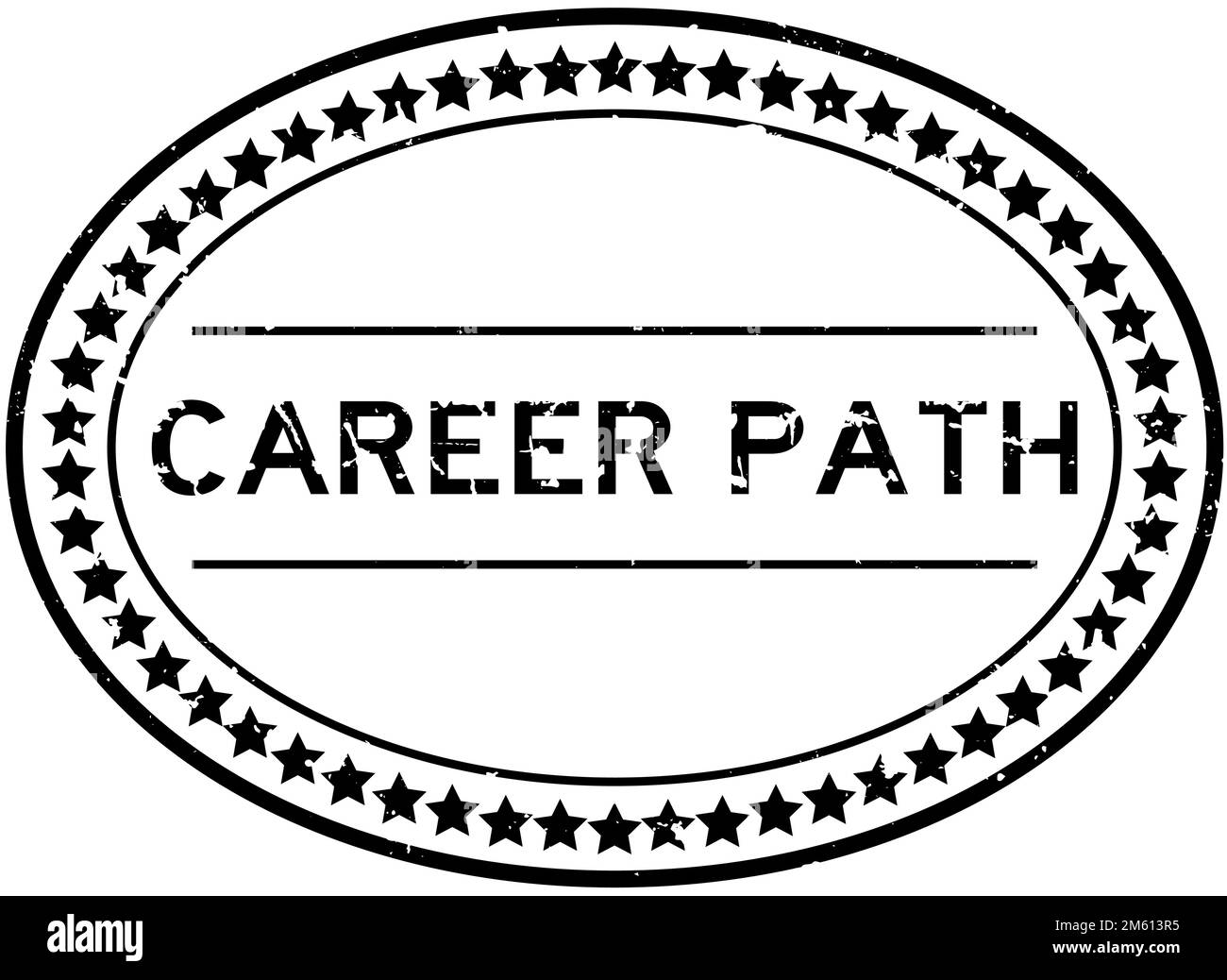 Grunge black career path word oval rubber seal stamp on white ...