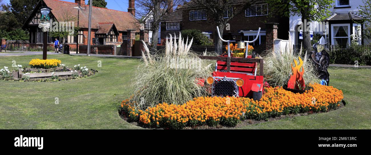 The Huntingdon town sign, Cambridgeshire; England; UK Stock Photo - Alamy