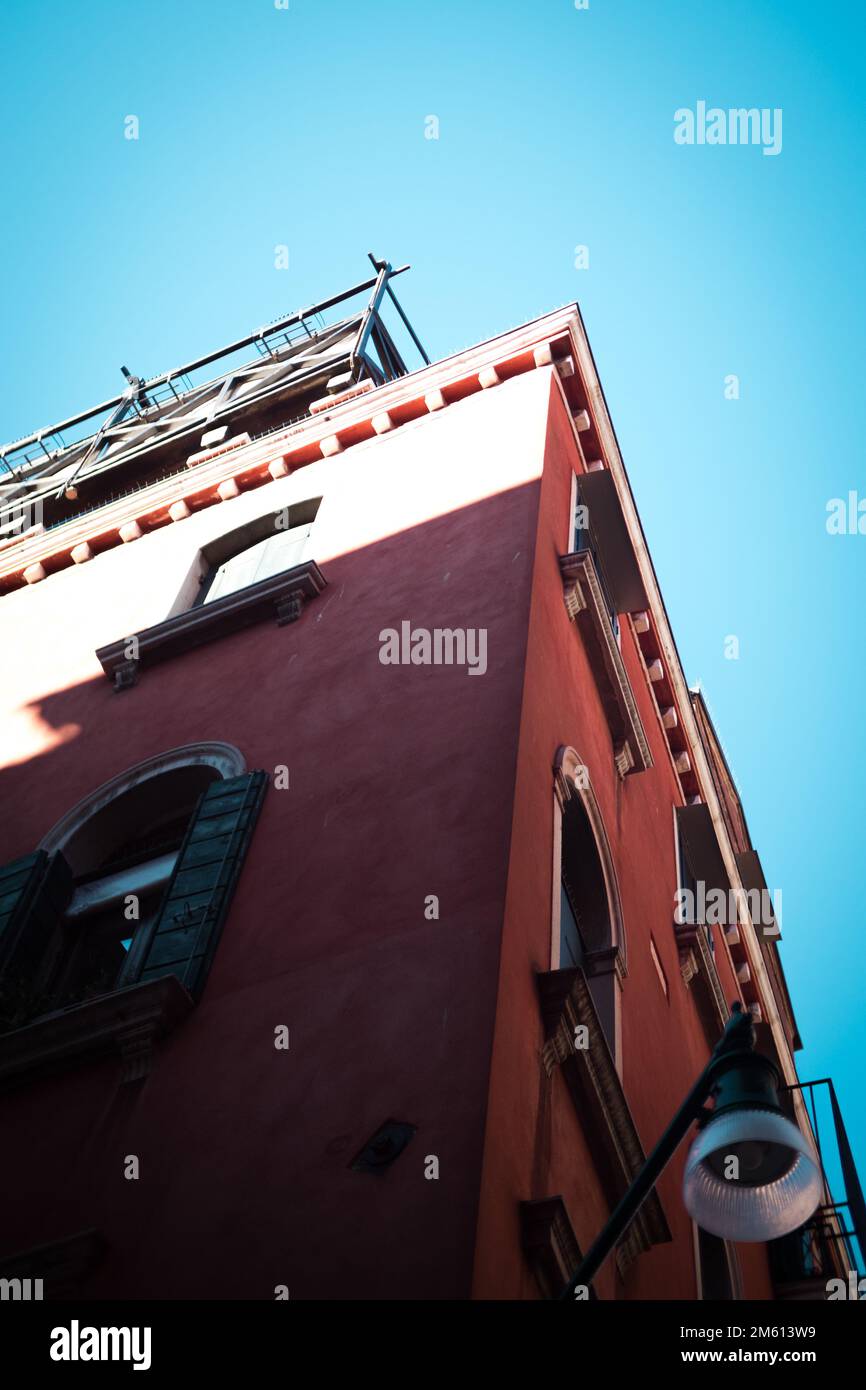 Red bulding in Venice Stock Photo - Alamy