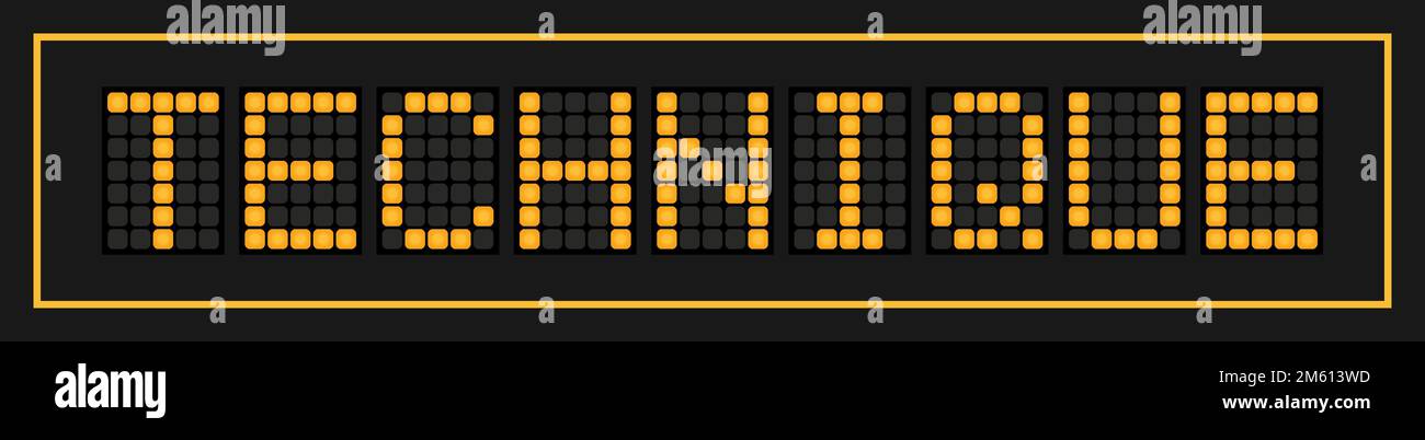 Orange color led banner in word technique on black background Stock ...