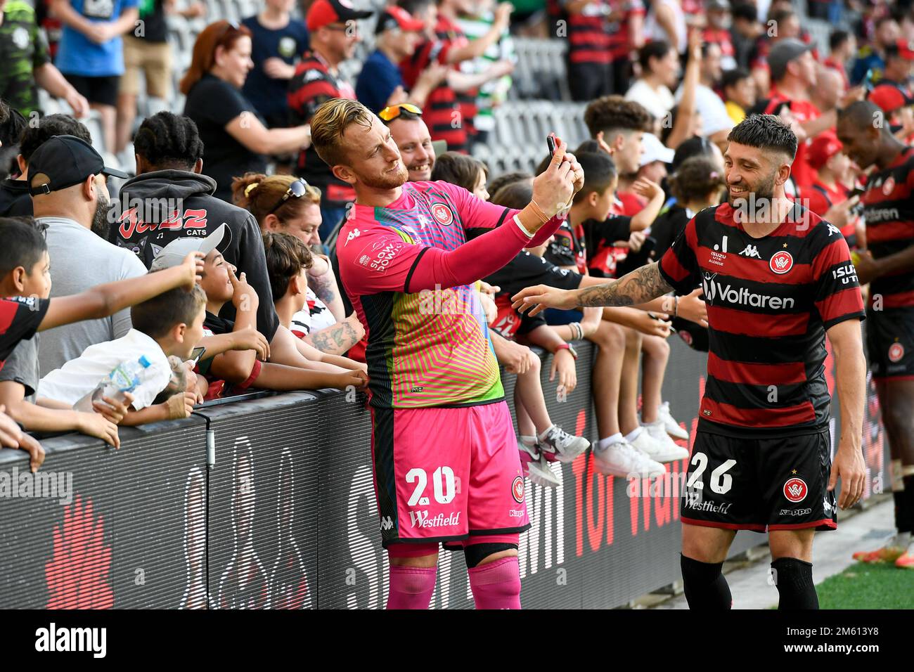 1st January 2023; CommBank Stadium, Sydney, NSW, Australia: A-League Football, Western Sydney ...