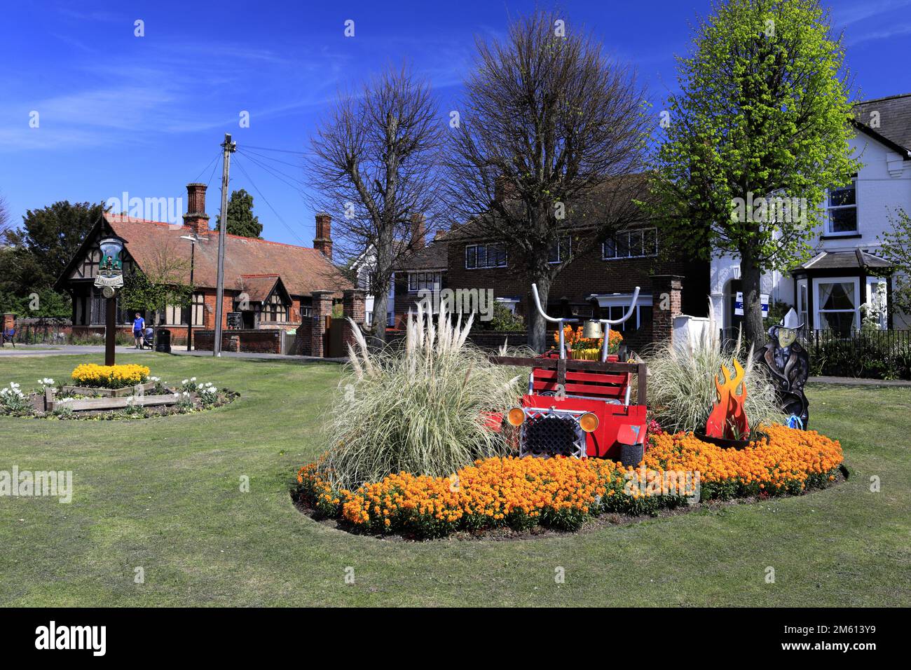 The Huntingdon town sign, Cambridgeshire; England; UK Stock Photo - Alamy
