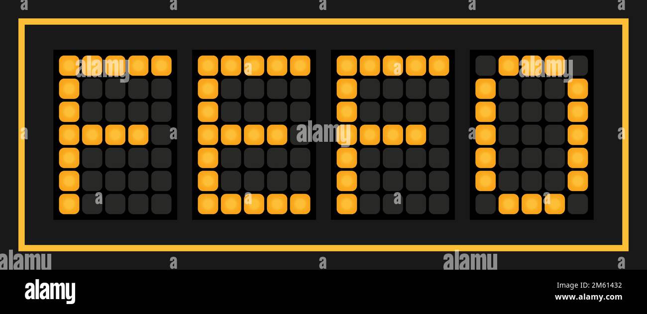 Orange color led banner in word FEFO (Abbreviation of first expired ...