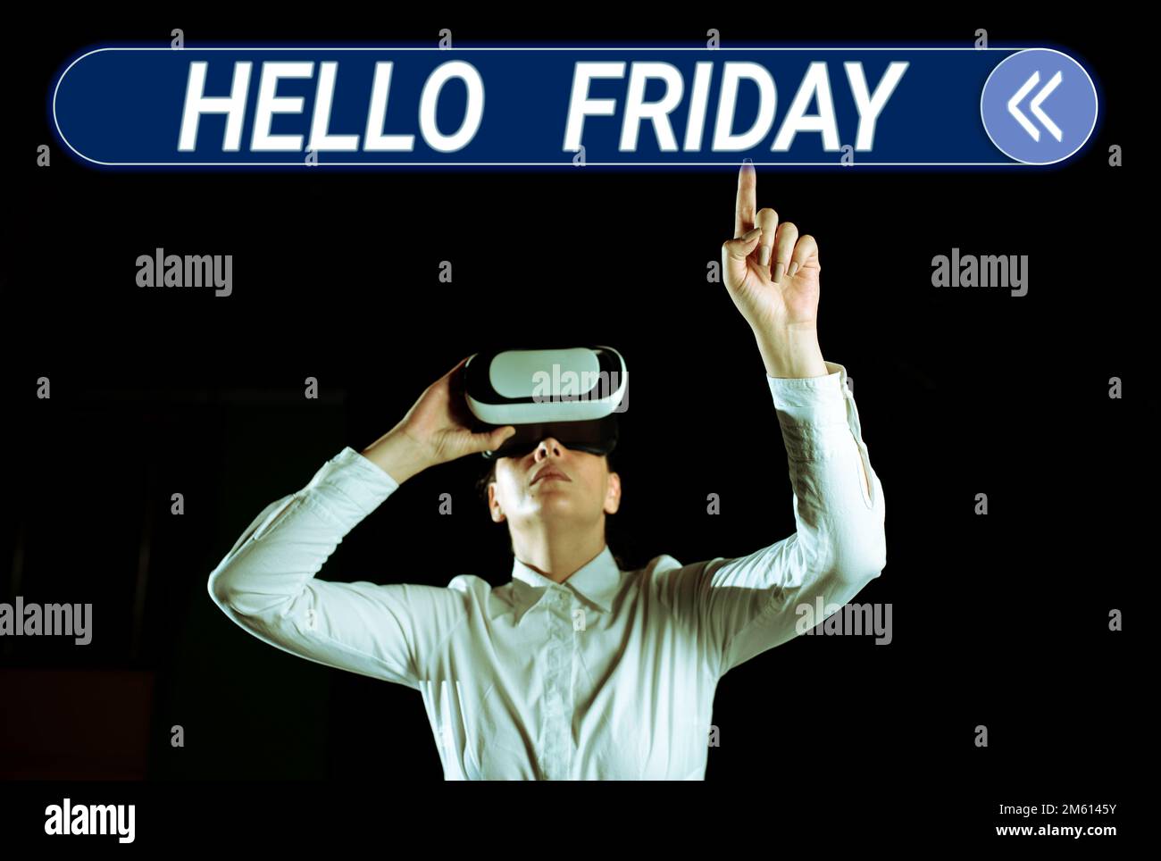 Text caption presenting Hello Friday. Word Written on Greetings on ...
