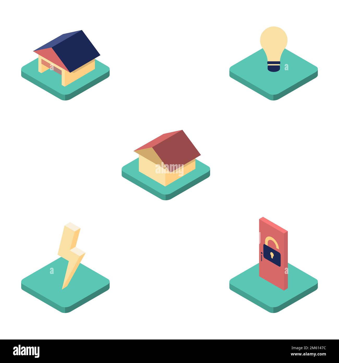 Isometric icons. Color illustration for application. Vector Stock ...