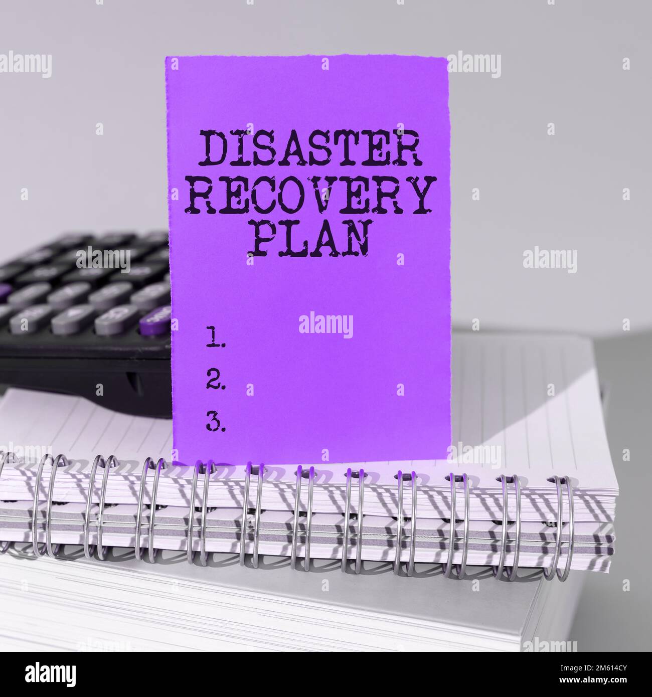 Hand writing sign Disaster Recovery Plan. Business idea having backup ...