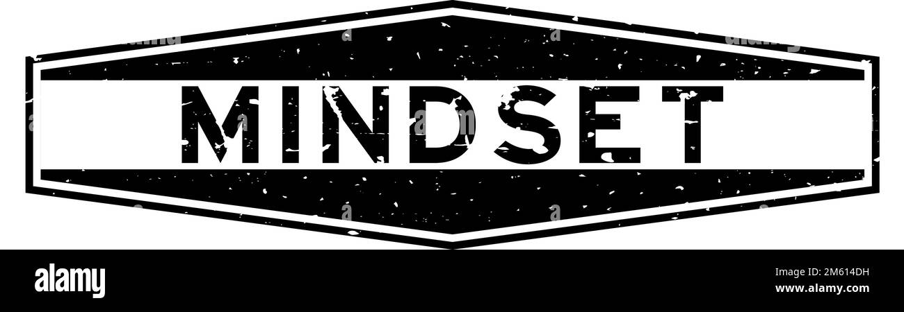 Grunge black mindset word hexagon rubber seal stamp on white background Stock Vector Image & Art ...