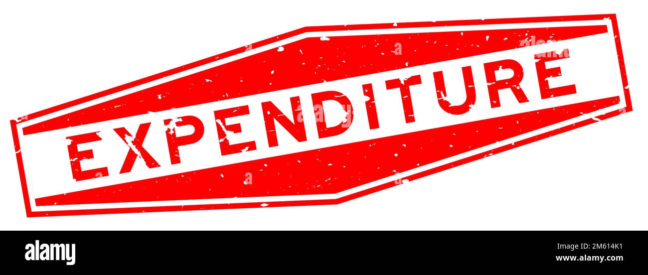 Grunge red expenditure word hexagon rubber seal stamp on white background Stock Vector Image ...