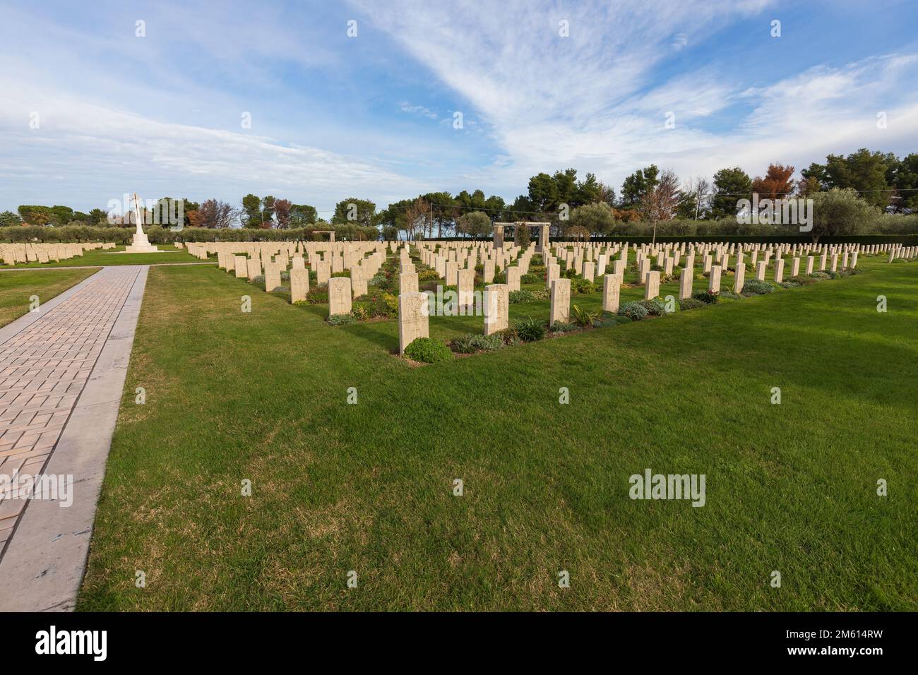 The Canadian military cemetery. Italy donated the land on which the ...