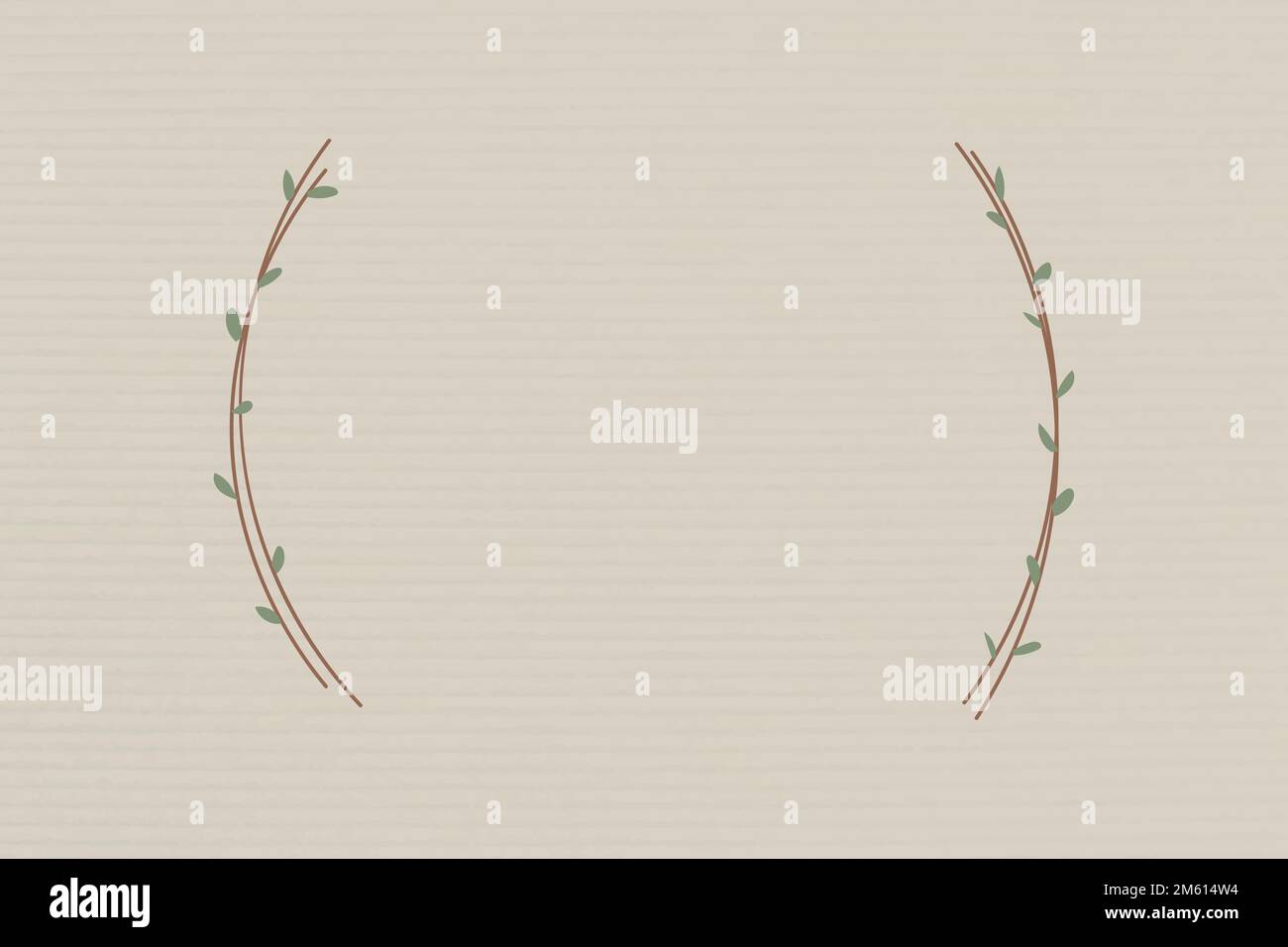 Leafy border on beige background vector Stock Vector Image & Art - Alamy
