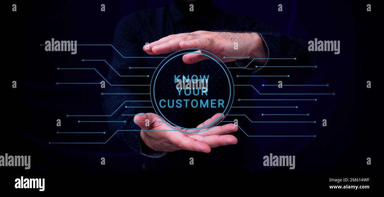 Inspiration showing sign Know Your Customer. Business overview ...