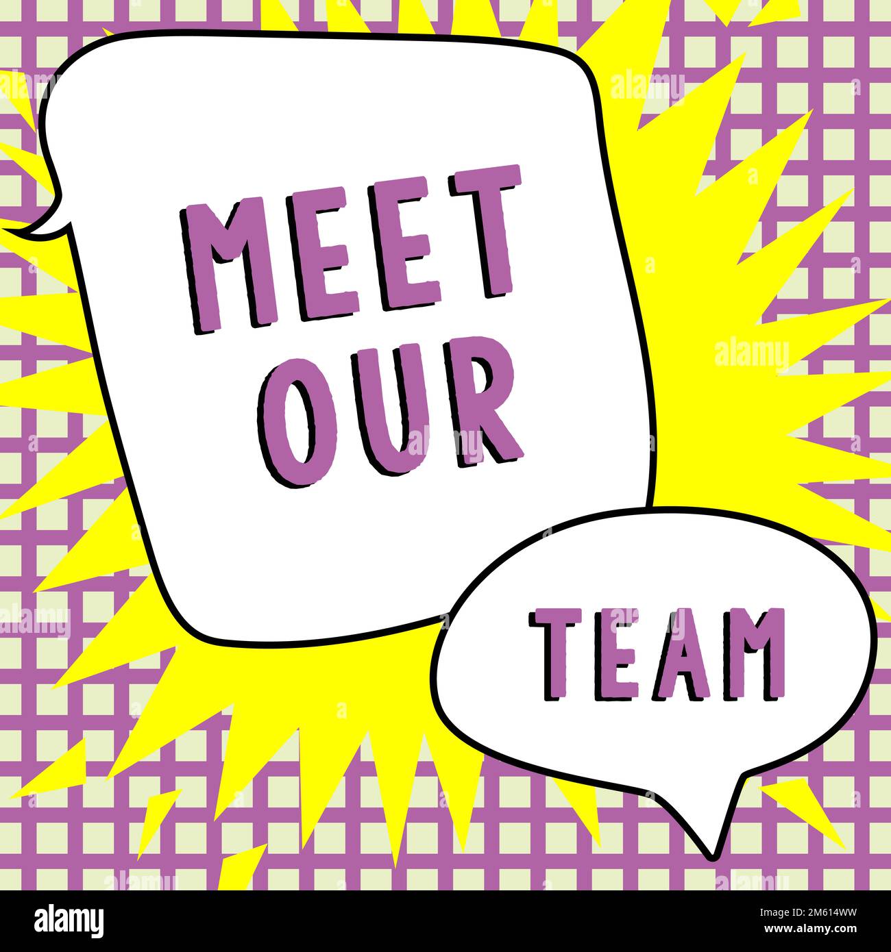 Hand writing sign Meet Our Team. Business concept introducing another ...