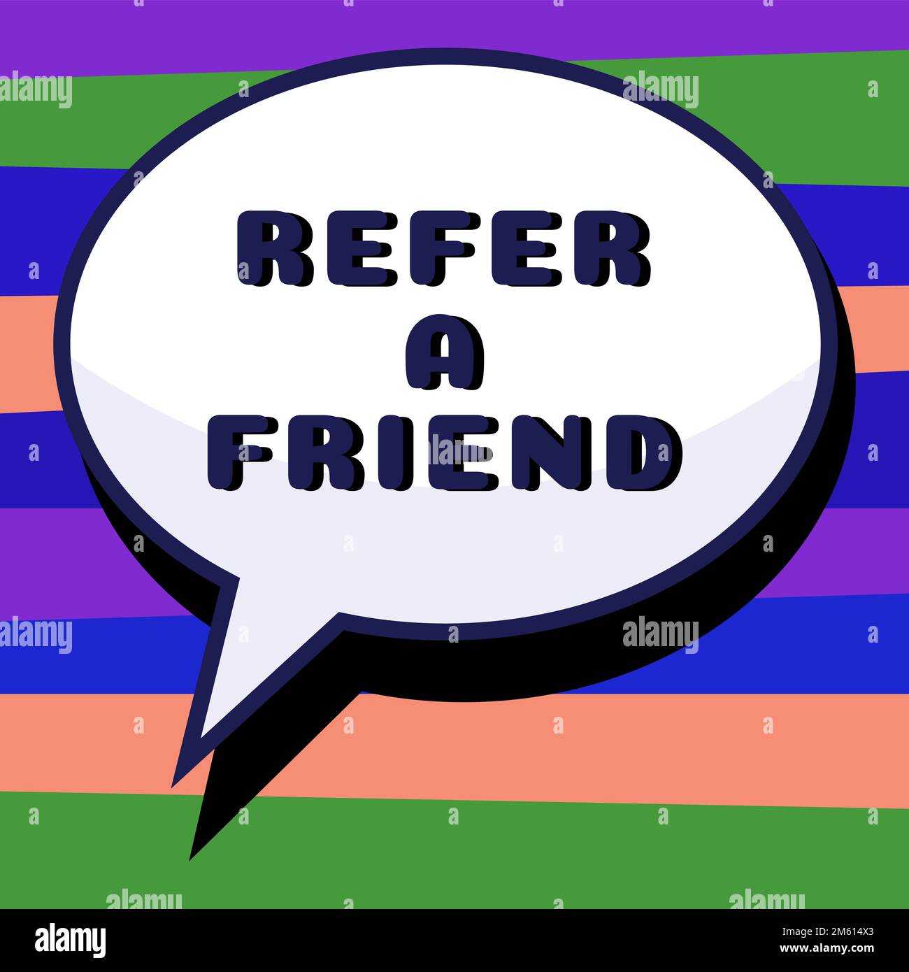 Hand writing sign Refer A Friend. Business overview Recommendation ...