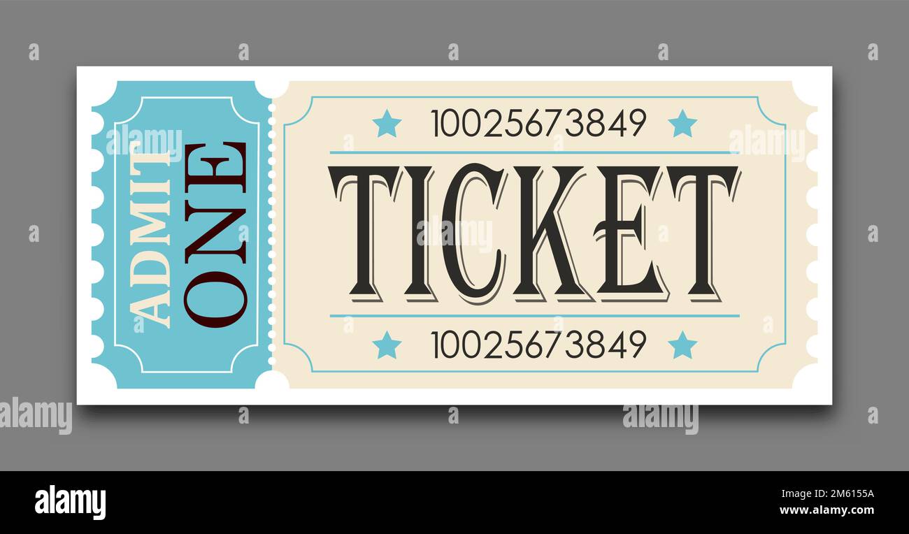 Ticket. Vector illustration for websites, applications, cinemas, clubs ...