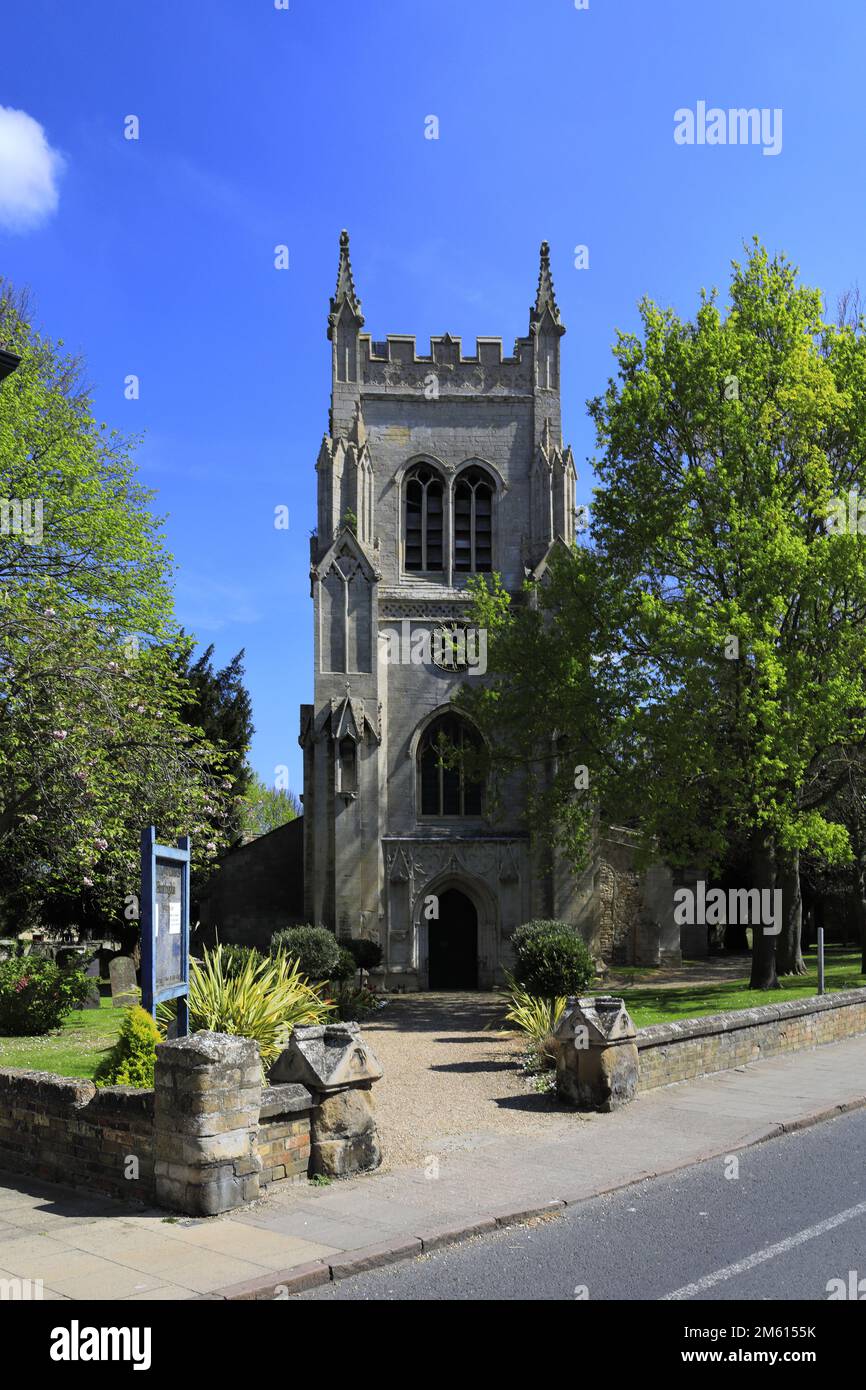 St Mary's Church, Huntingdon town, Cambridgeshire, England; UK Stock ...