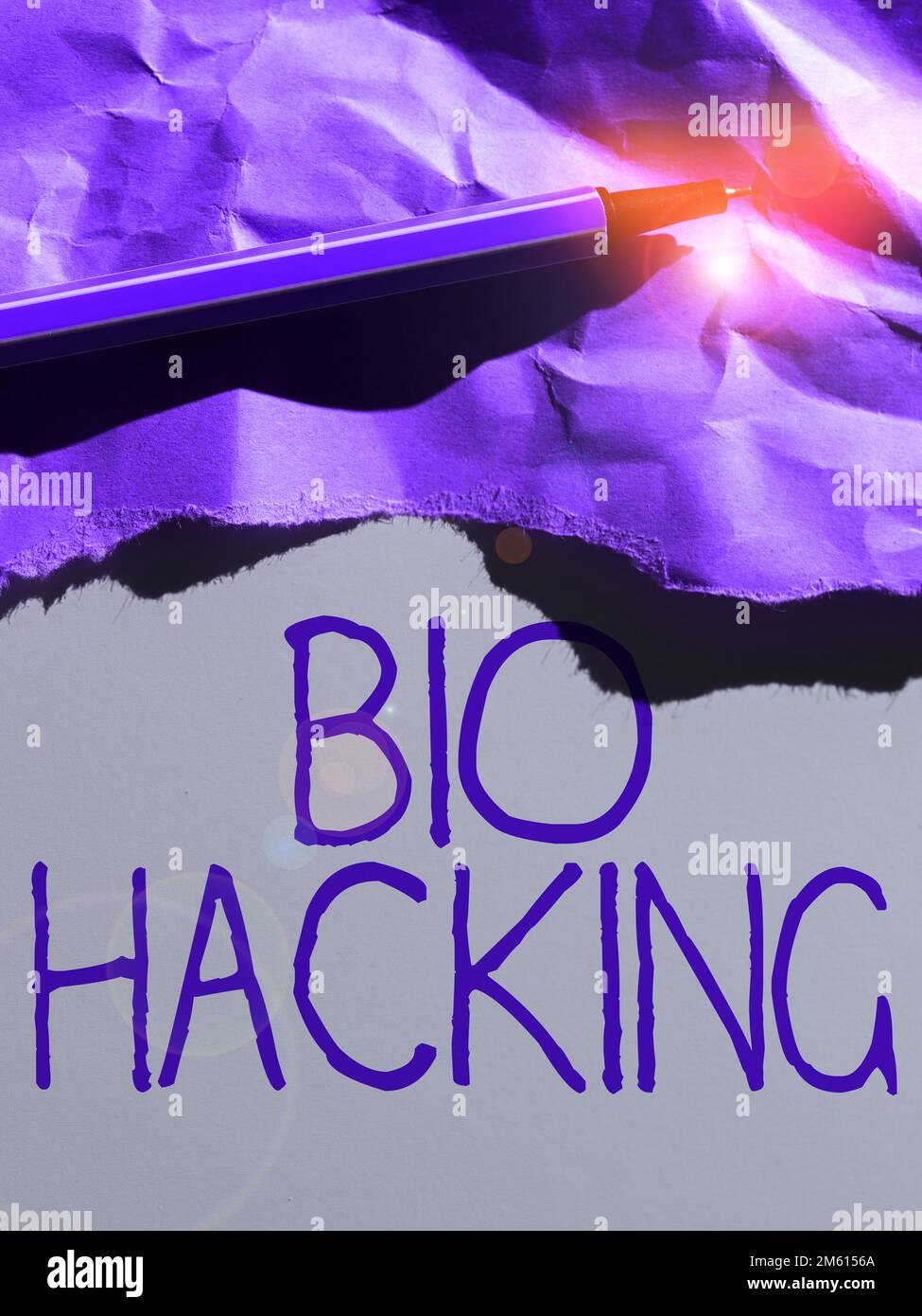 Sign displaying Bio Hacking. Word for exploiting genetic material ...