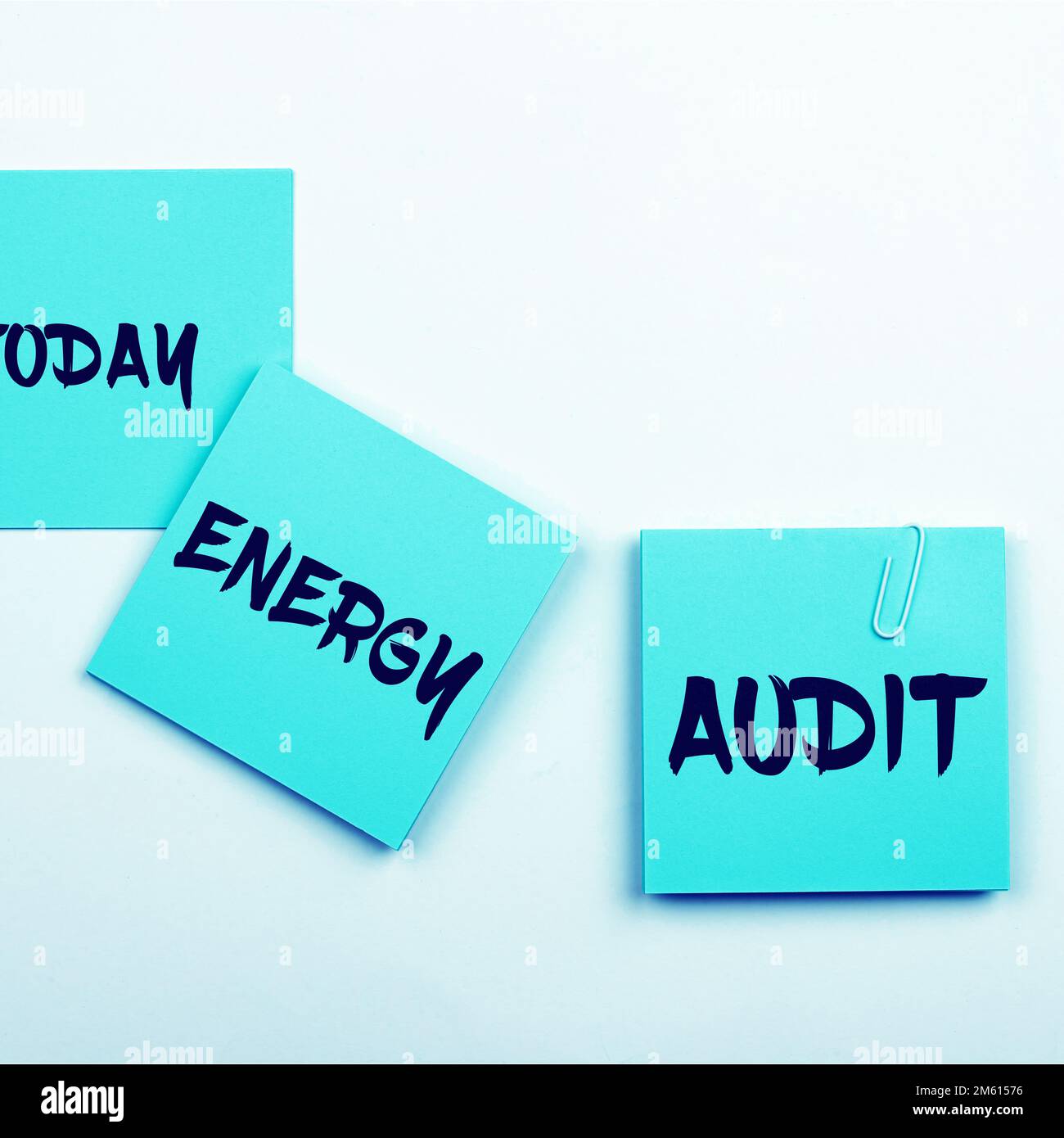 Sign displaying Energy Audit. Word Written on assessment of the energy ...