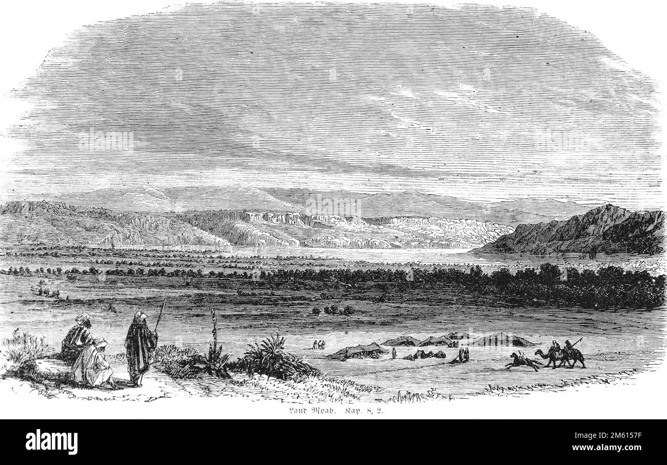 Moab country, the Moabites became David's servants, Bible, Old ...