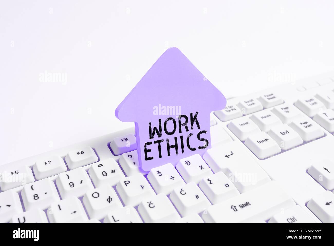 Conceptual display Work Ethics. Business overview A set of values ...
