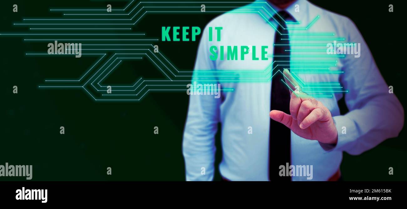 Text showing inspiration Keep It Simple. Concept meaning Easy to toss ...